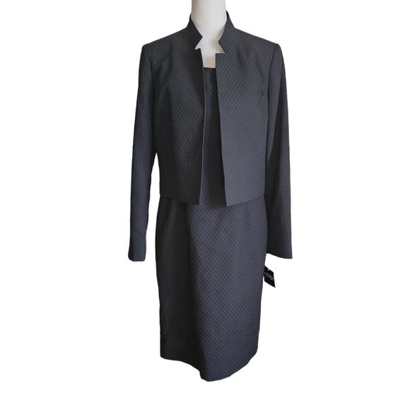 Kasper | Jackets & Coats | New Kasper Diamond Textured Two Piece Dress ...
